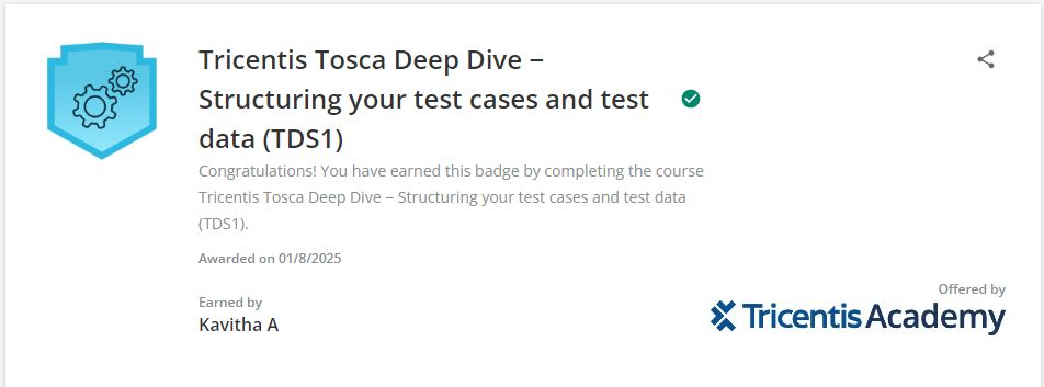 kavitha A on LinkedIn: Tricentis Tosca Deep Dive − Structuring your ... kavitha A on LinkedIn: Tricentis Tosca Deep Dive − Structuring your ...