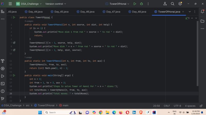 #dsa #recursion #towerofhanoi #codingchallenge #day58 #consistency #gfg ... #dsa #recursion #towerofhanoi #codingchallenge #day58 #consistency #gfg ...