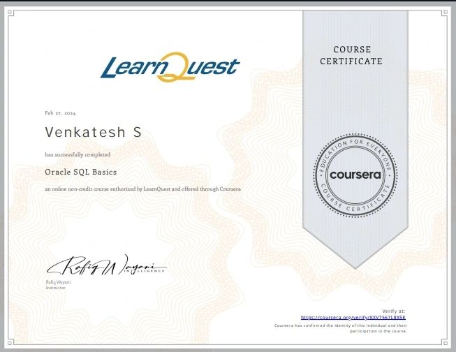 Venkatesh Subramani on LinkedIn: #sql #datamanagement #databaseskills # ... Venkatesh Subramani on LinkedIn: #sql #datamanagement #databaseskills # ...