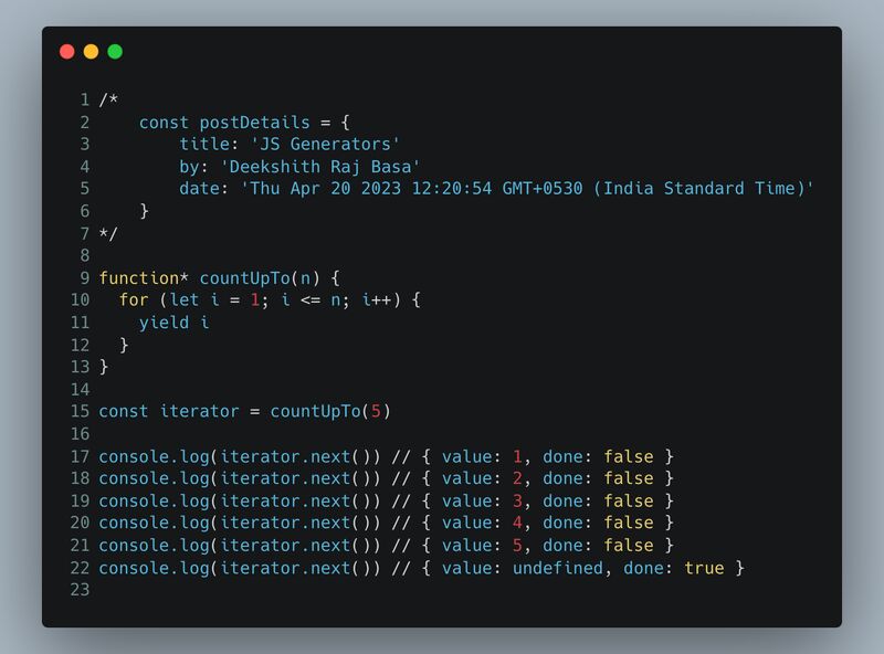 Deekshith Raj Basa on LinkedIn: #javascript #generators #asynchronous # ... Deekshith Raj Basa on LinkedIn: #javascript #generators #asynchronous # ...