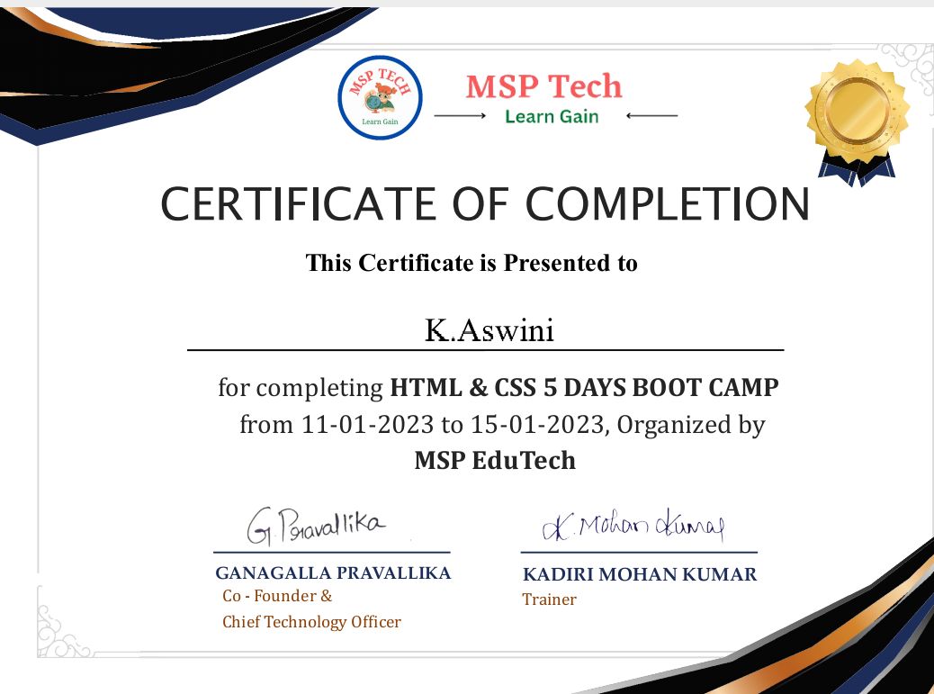 aswini kola on LinkedIn: #webdevelopment #html #css #msptechlearn # ... aswini kola on LinkedIn: #webdevelopment #html #css #msptechlearn # ...