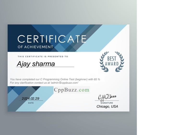 Ajay Sharma on LinkedIn: #certification #cprogramming #achievement # ... Ajay Sharma on LinkedIn: #certification #cprogramming #achievement # ...