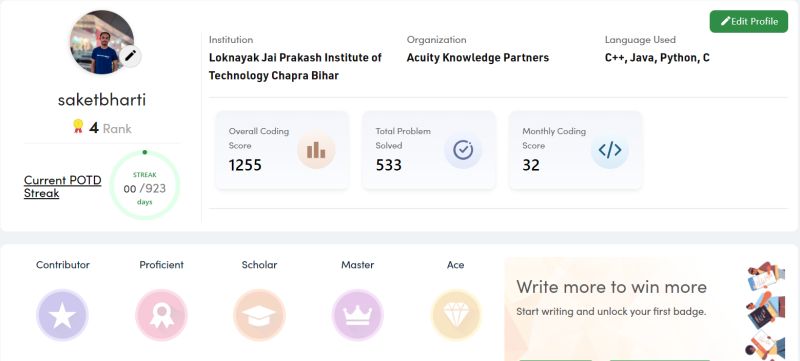 Saket Bharti on LinkedIn: #dsa #geeksforgeeks #problemsolving # ... Saket Bharti on LinkedIn: #dsa #geeksforgeeks #problemsolving # ...