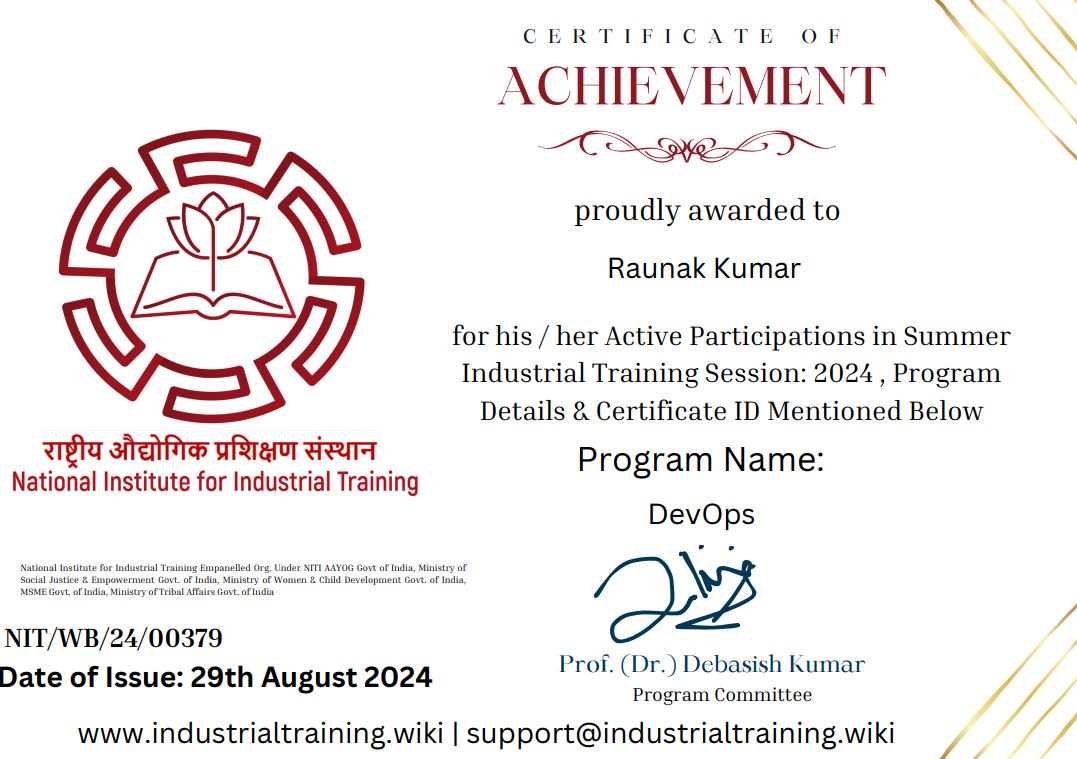 RAUNAK KUMAR on LinkedIn: #learning #growth RAUNAK KUMAR on LinkedIn: #learning #growth