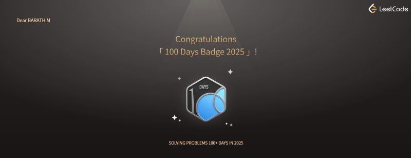 #leetcode #100dayschallenge #dsa #problemsolving #codingjourney… | Barath M #leetcode #100dayschallenge #dsa #problemsolving #codingjourney… | Barath M