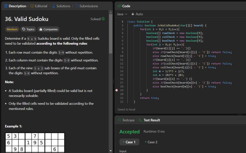 Day 8 of LeetCode Challenge: Valid Sudoku | Bibek Jha posted on the ... Day 8 of LeetCode Challenge: Valid Sudoku | Bibek Jha posted on the ...