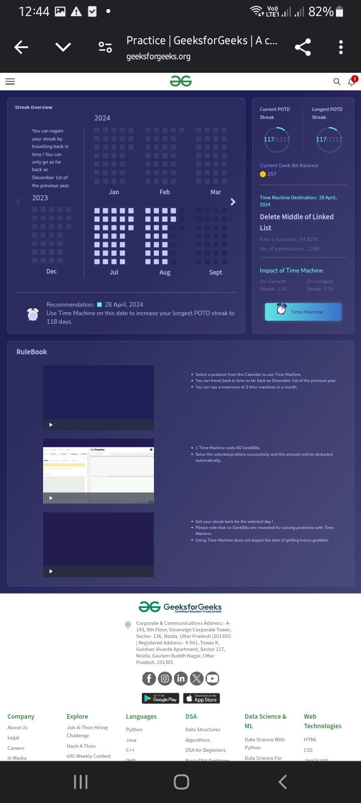 My #GeekStreak2024 challenge with GeeksforGeeks | Swetha M posted on ... My #GeekStreak2024 challenge with GeeksforGeeks | Swetha M posted on ...