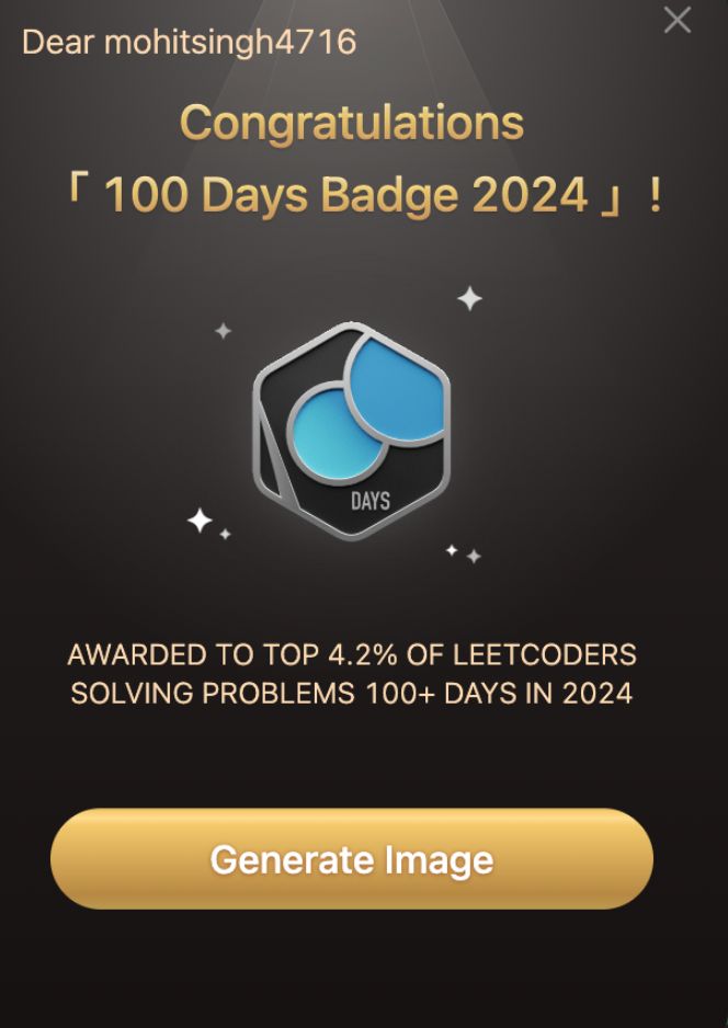 Completed 100 Days of LeetCode challenge! | Mohit Kumar posted on the ... Completed 100 Days of LeetCode challenge! | Mohit Kumar posted on the ...