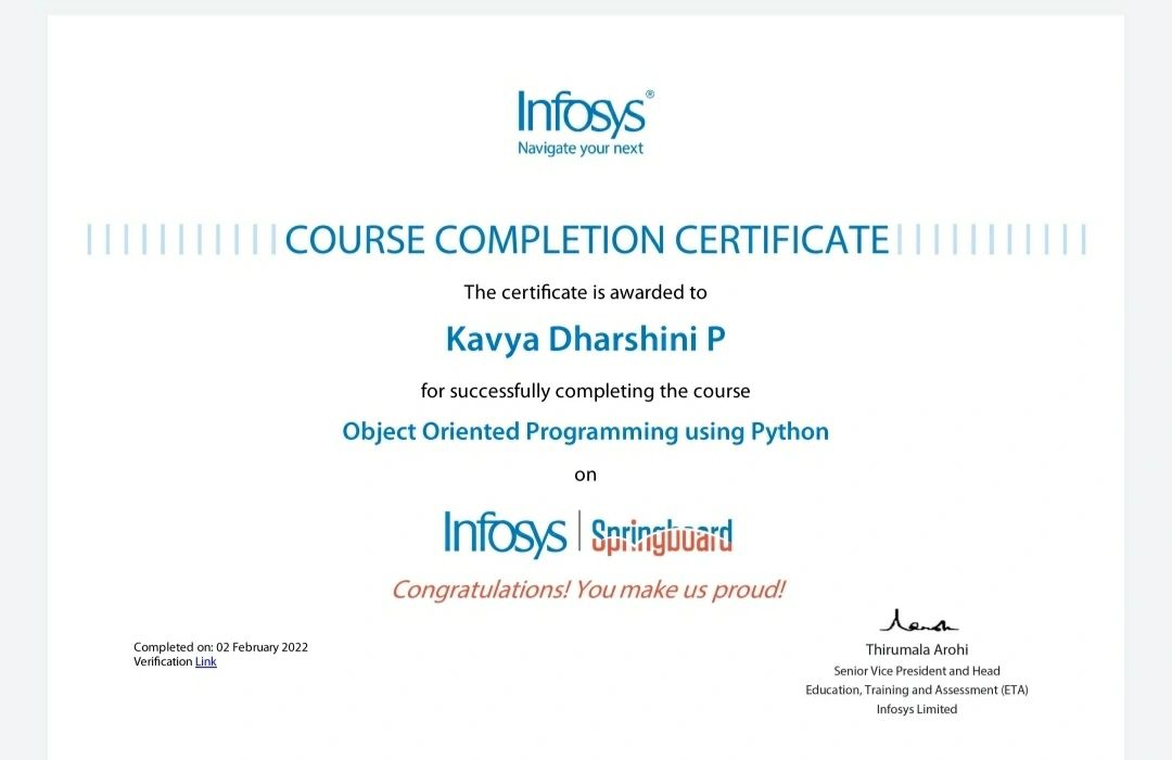 Kavya Dharshini on LinkedIn: #python Kavya Dharshini on LinkedIn: #python