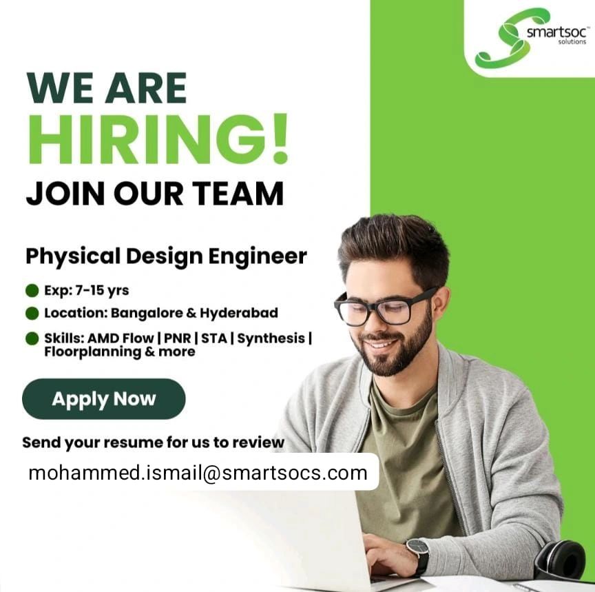 #hiring #physicaldesign #vlsi #bangalorejobs #hyderabadjobs #pnr #sta ... #hiring #physicaldesign #vlsi #bangalorejobs #hyderabadjobs #pnr #sta ...