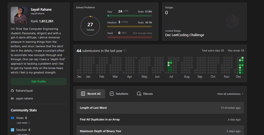 Sayali Rahane on LinkedIn: #365daychallenge #leetcode #dailycoding #dsa ... Sayali Rahane on LinkedIn: #365daychallenge #leetcode #dailycoding #dsa ...