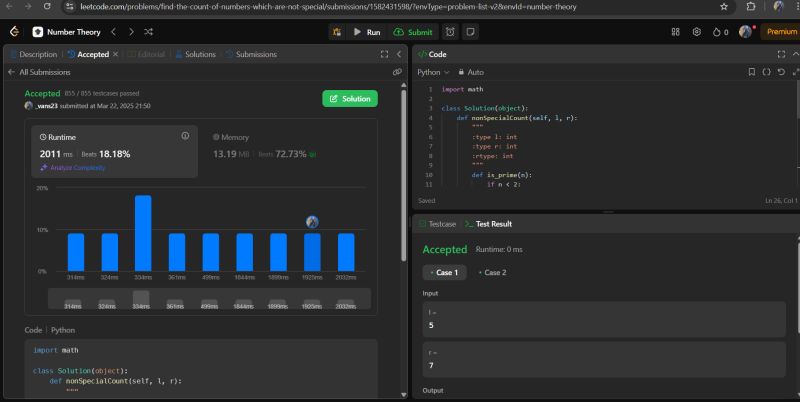 #100daysofcode #leetcode #numbertheory #stayconsistent | Vanshika Bhardwaj #100daysofcode #leetcode #numbertheory #stayconsistent | Vanshika Bhardwaj