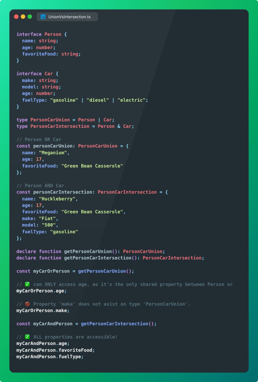 How TypeScript works with union types | Ryan Talbert posted on the ... How TypeScript works with union types | Ryan Talbert posted on the ...