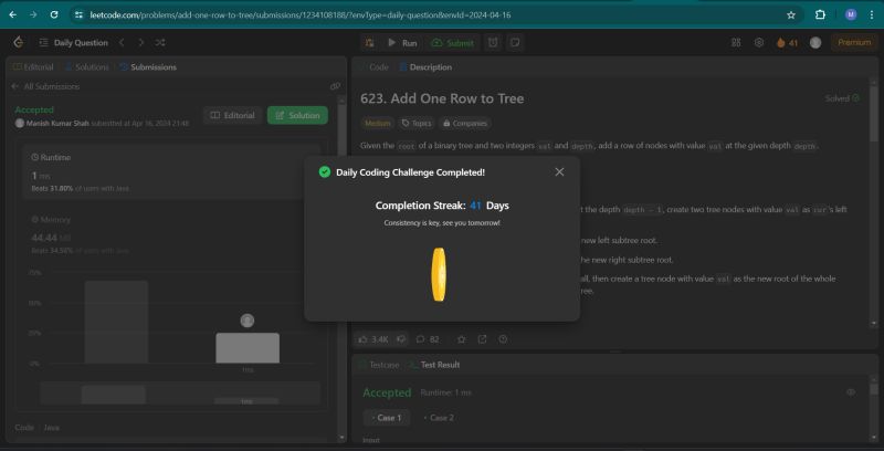 #day42 #100daysofcodingchallenge #leetcode #codingchallenge… | Manish ... #day42 #100daysofcodingchallenge #leetcode #codingchallenge… | Manish ...
