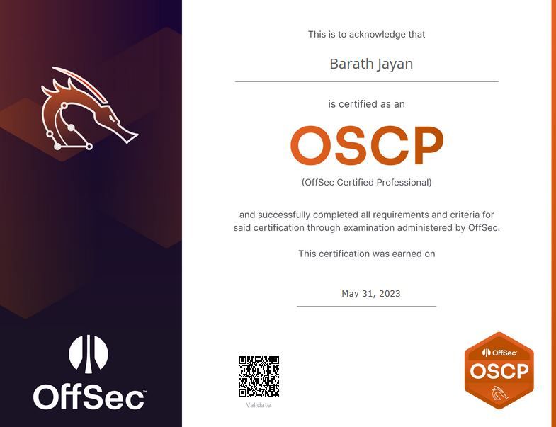 Barath Jayan D on LinkedIn: #cybersecurity #offensivesecurity #oscp ... Barath Jayan D on LinkedIn: #cybersecurity #offensivesecurity #oscp ...