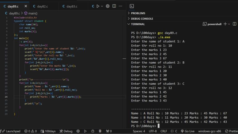 Day 89 of #100DaysOfCode: Managing Student Information | Deepanshi ... Day 89 of #100DaysOfCode: Managing Student Information | Deepanshi ...