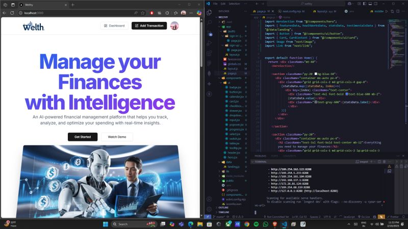 #financetech #ai #nextjs #webdevelopment #startup #welthy | Aditya Sharma #financetech #ai #nextjs #webdevelopment #startup #welthy | Aditya Sharma