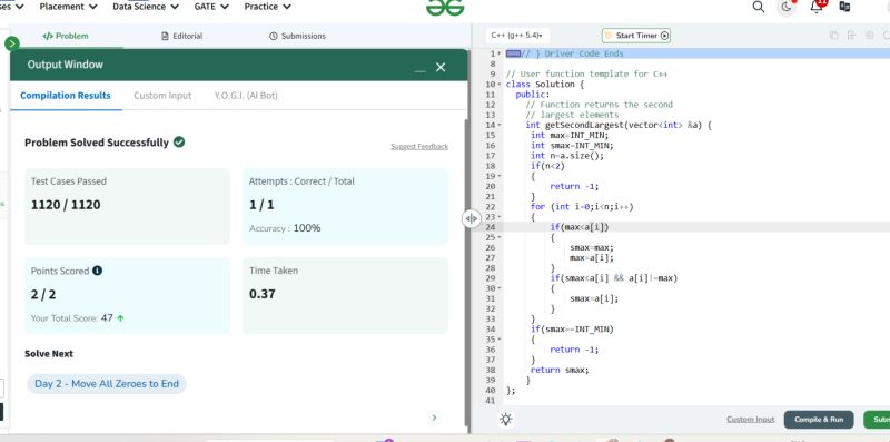 #gfg #dsa #coding #problemsolving #learning | Raja Gopika R #gfg #dsa #coding #problemsolving #learning | Raja Gopika R