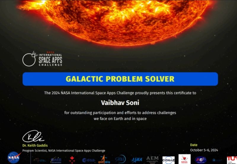 Vaibhav Soni on LinkedIn: #spaceapps #nasa #hackathon # ... Vaibhav Soni on LinkedIn: #spaceapps #nasa #hackathon # ...