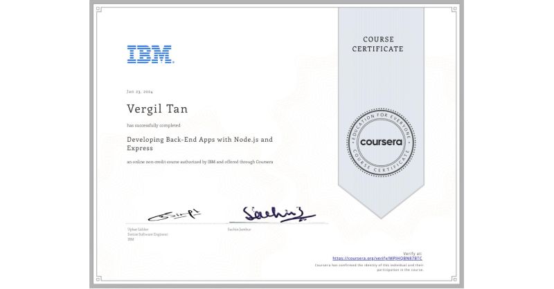 Vergil Tan on LinkedIn: Completed Vergil Tan on LinkedIn: Completed