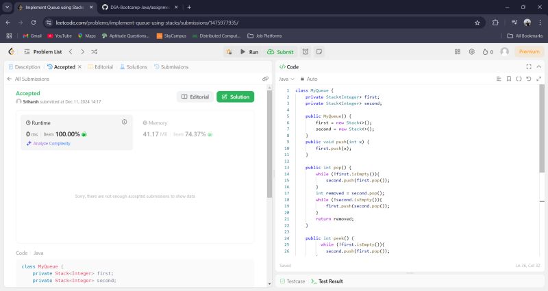 🚀 Master Queue from Stacks & Min Stack | Sri Harsh 🚀 Master Queue from Stacks & Min Stack | Sri Harsh