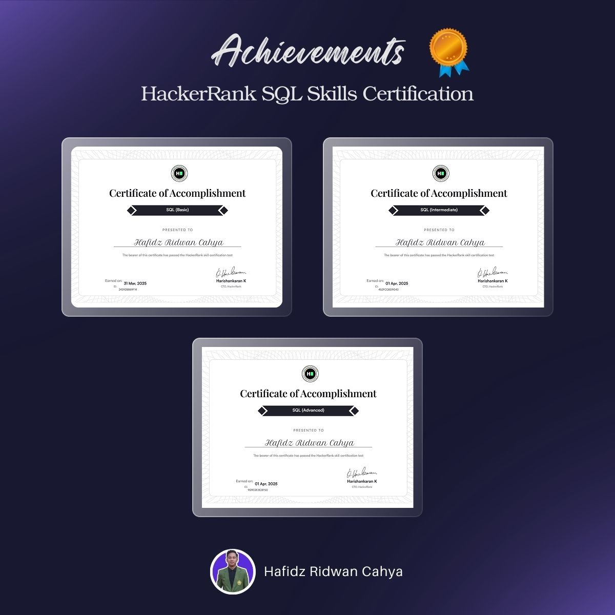 #sql #mysql #hackerrank #skills #certification #levelup #keeplearning ... #sql #mysql #hackerrank #skills #certification #levelup #keeplearning ...