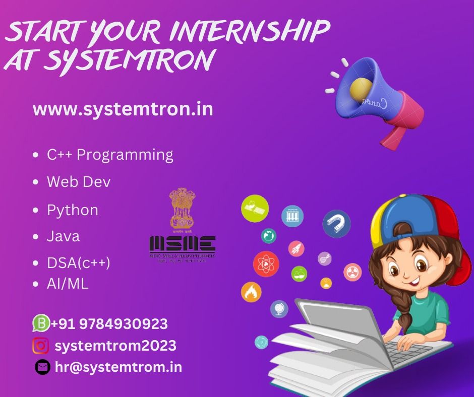 Ravi kant garg on LinkedIn: #internship #systemtron #internship2023 # ... Ravi kant garg on LinkedIn: #internship #systemtron #internship2023 # ...