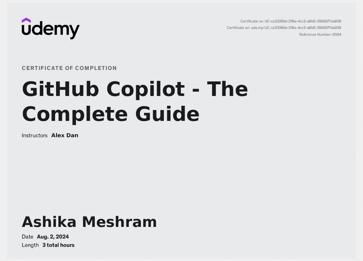 Ashika Meshram on LinkedIn: #githubcopilot #aiassistant #python #java Ashika Meshram on LinkedIn: #githubcopilot #aiassistant #python #java