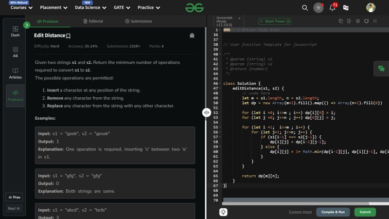 #dynamicprogramming #editdistance #stringtransformation #geeksforgeeks ... #dynamicprogramming #editdistance #stringtransformation #geeksforgeeks ...