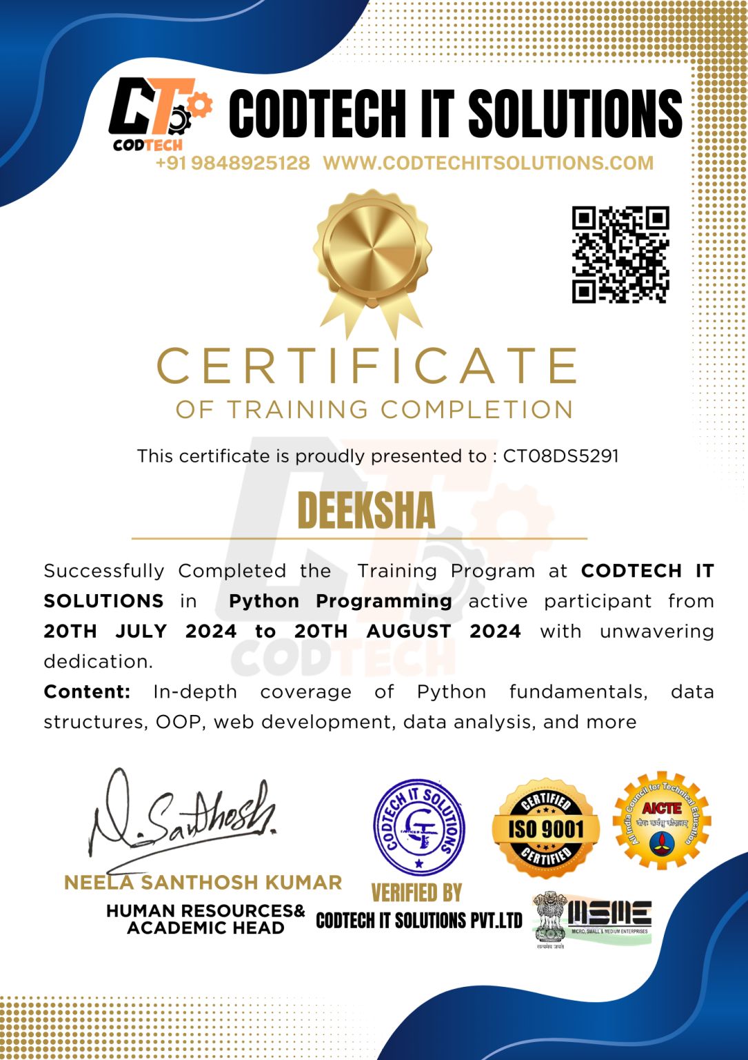 π»πΌπΌππβπΈ . on LinkedIn: #python #certificate #codtech #programming # ... π»πΌπΌππβπΈ . on LinkedIn: #python #certificate #codtech #programming # ...