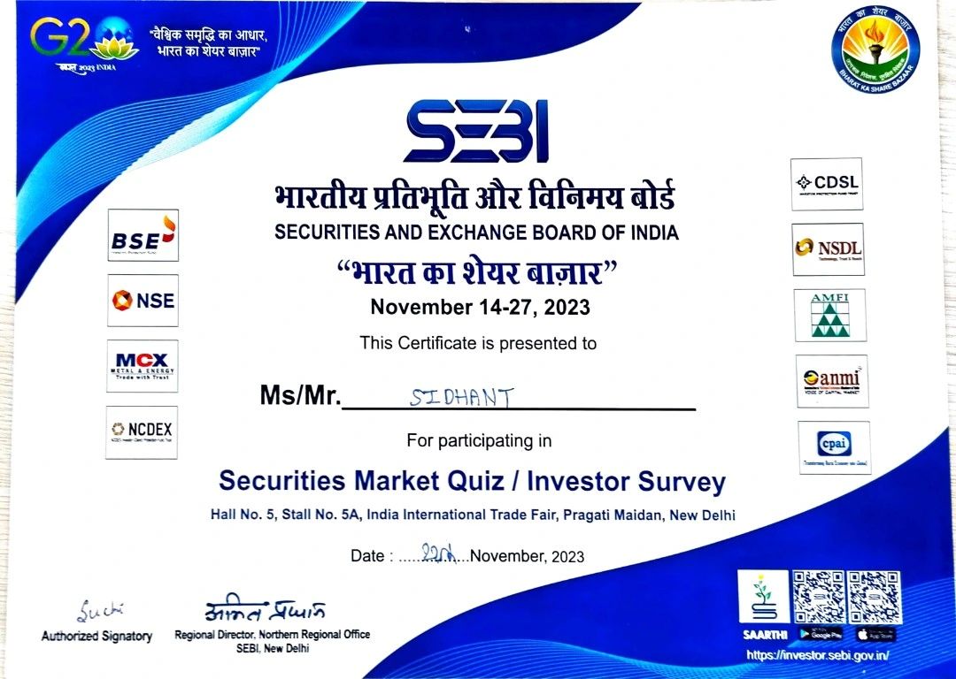 Sidhant Tiwari on LinkedIn: #sebi #bseipf #nse Sidhant Tiwari on LinkedIn: #sebi #bseipf #nse