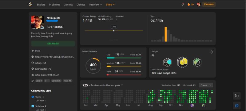 Successfully solved 400 LeetCode problems! | Nitin Gupta posted on the ... Successfully solved 400 LeetCode problems! | Nitin Gupta posted on the ...