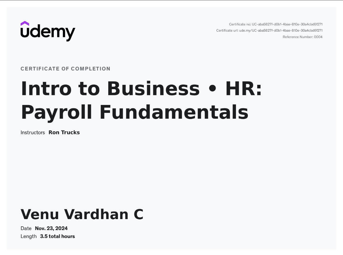 VENU VARDHAN C on LinkedIn: #hr #hrpayroll #professionalgrowth # ... VENU VARDHAN C on LinkedIn: #hr #hrpayroll #professionalgrowth # ...