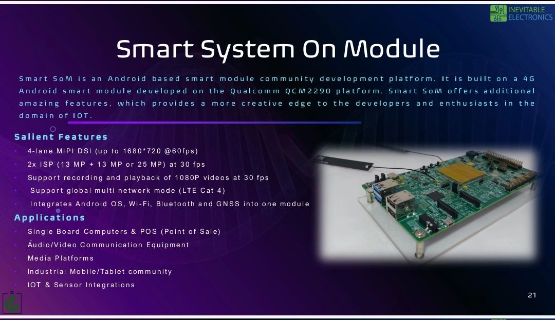Inevitable Electronics on LinkedIn: Smart SoM is an Android based smart ... Inevitable Electronics on LinkedIn: Smart SoM is an Android based smart ...