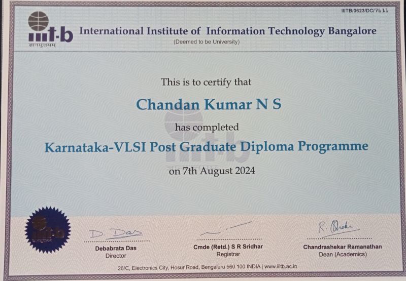 CHANDAN KUMAR N S on LinkedIn: #iiitb #vlsi #digitaldesign #verilog # ... CHANDAN KUMAR N S on LinkedIn: #iiitb #vlsi #digitaldesign #verilog # ...