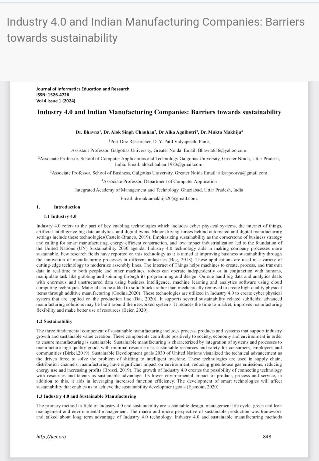 Dr. Alok Singh Chauhan on LinkedIn: #paper #journal Dr. Alok Singh Chauhan on LinkedIn: #paper #journal