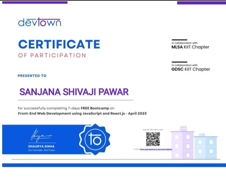 Sanjana Pawar on LinkedIn: #devtown #webdevelopment #javascript Sanjana Pawar on LinkedIn: #devtown #webdevelopment #javascript
