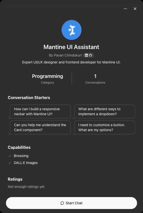 Pavan Chindukuri on LinkedIn: #ai #mantineui #gpt #webdevelopment #uiux ... Pavan Chindukuri on LinkedIn: #ai #mantineui #gpt #webdevelopment #uiux ...