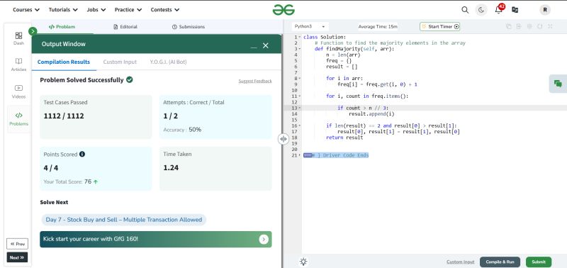 Ram Jeeva Sajan I on LinkedIn: #day06of160 #dsa #gfg160 #problemsolving ... Ram Jeeva Sajan I on LinkedIn: #day06of160 #dsa #gfg160 #problemsolving ...