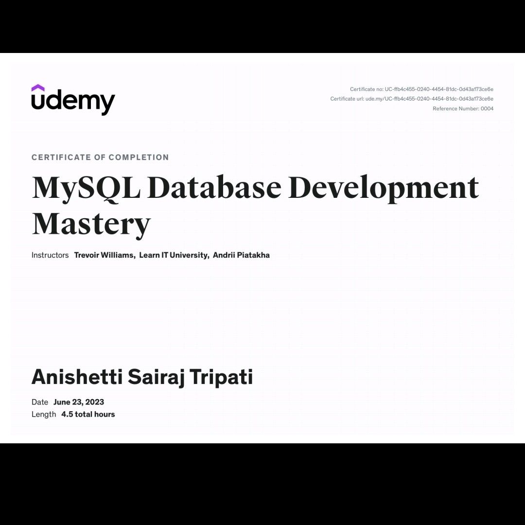 Tripati Anishetty on LinkedIn: #mysql #databasedevelopment #sql # ... Tripati Anishetty on LinkedIn: #mysql #databasedevelopment #sql # ...
