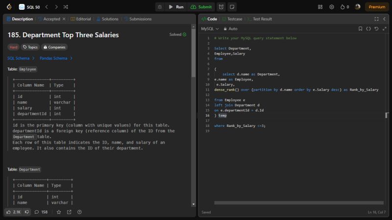 Udit Namdev on LinkedIn: #sql #100daysofcode #leetcode #dataanalysis # ... Udit Namdev on LinkedIn: #sql #100daysofcode #leetcode #dataanalysis # ...