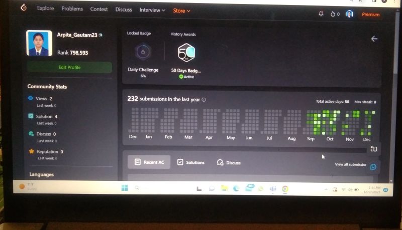 Arpita Gautam on LinkedIn: #leetcodechallenge #leetcode2023 #codingjourney Arpita Gautam on LinkedIn: #leetcodechallenge #leetcode2023 #codingjourney