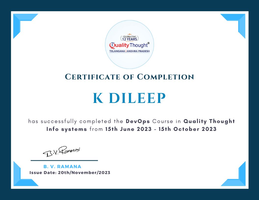 K DILEEP on LinkedIn: #devops #continuousimprovement # ... K DILEEP on LinkedIn: #devops #continuousimprovement # ...