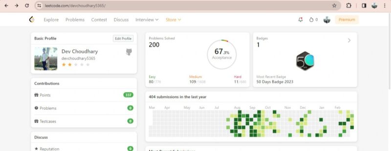 Dev Choudhary on LinkedIn: #codingmilestone #leetcode #neverstoplearning Dev Choudhary on LinkedIn: #codingmilestone #leetcode #neverstoplearning