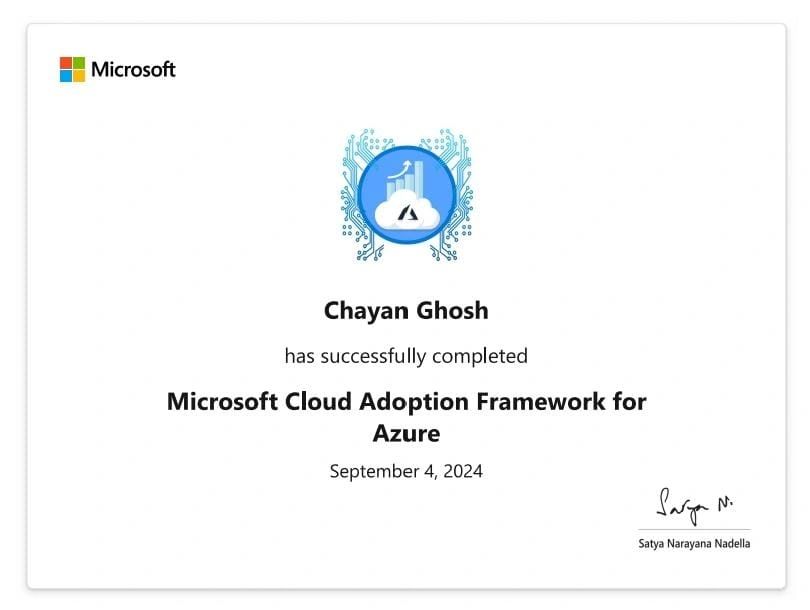Chayan Ghosh on LinkedIn: #microsoftlearn #azure #cloudadoption # ... Chayan Ghosh on LinkedIn: #microsoftlearn #azure #cloudadoption # ...