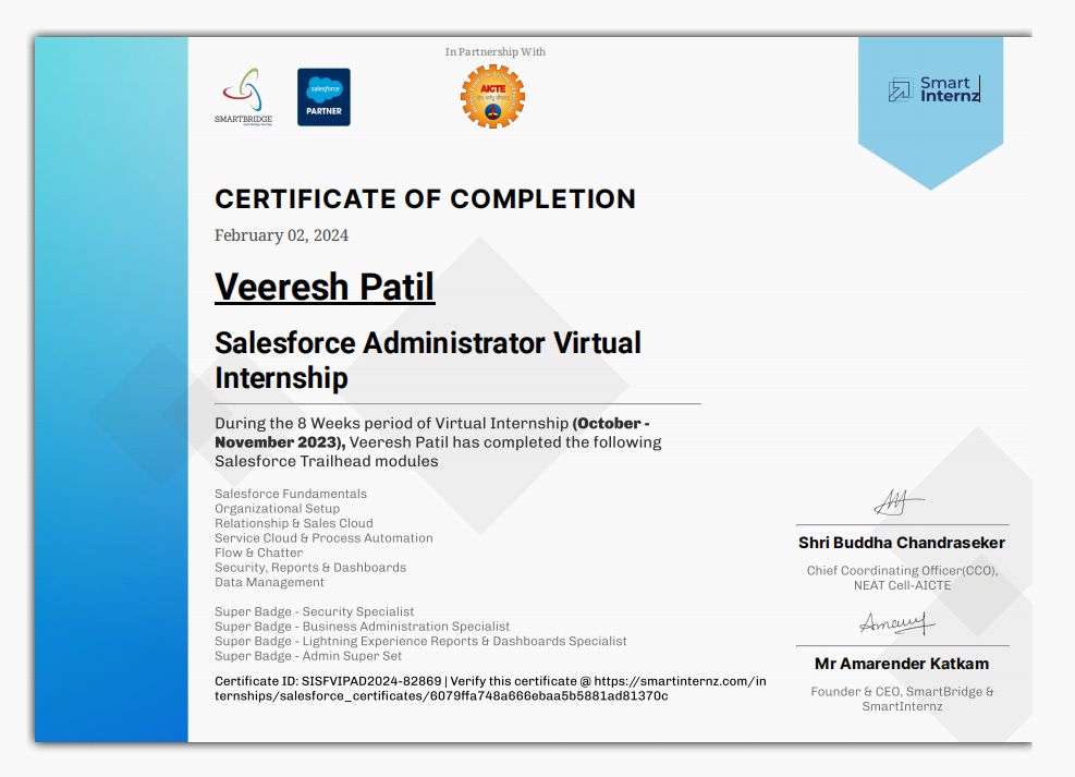 #salesforcecertified | Veeresh Patil #salesforcecertified | Veeresh Patil