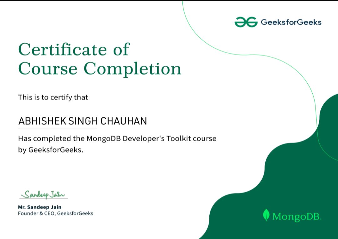 ABHISHEK SINGH CHAUHAN on LinkedIn: #mern #mongodb #webdevelopment # ... ABHISHEK SINGH CHAUHAN on LinkedIn: #mern #mongodb #webdevelopment # ...