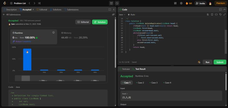 #leetcode #100daysofcode #linkedlist #java #codingchallenge | Samuel ... #leetcode #100daysofcode #linkedlist #java #codingchallenge | Samuel ...