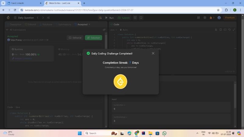 KOTHA SATYA PRANAY on LinkedIn: #leetcode #codingchallenge #dailycoding ... KOTHA SATYA PRANAY on LinkedIn: #leetcode #codingchallenge #dailycoding ...