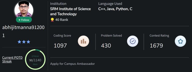 Abhijit Manna on LinkedIn: #coding #geeksforgeeks #potd #programming # ... Abhijit Manna on LinkedIn: #coding #geeksforgeeks #potd #programming # ...